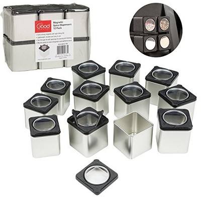 Magnetic Spice Rack Gripper Clips- Set Of 12 Universal Spice Jar Clips ...