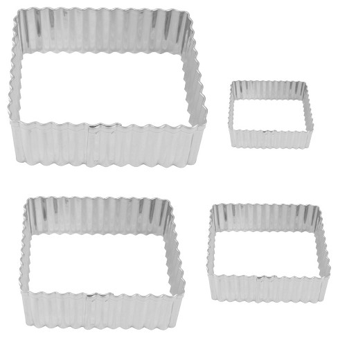 R&m International Fluted Rectangle 4 Piece Cookie Cutter Set : Target