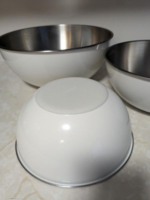 3pc (5qt, 3qt & 1.5qt) Stainless Steel Non-slip Mixing Bowls (no Lids ...
