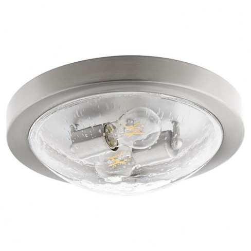 Quorum Lighting 2 - Light Flush Mount In Satin Nickel : Target