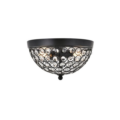 Elegant Lighting Serif 2 Light Black Wall Sconce : Target