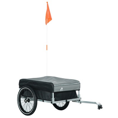 Aosom Bike Cargo Trailer Bike Wagon Bicycle Trailer With Suspension, 16 ...