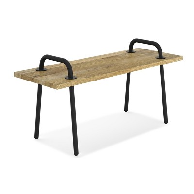 Handcrafted Reclaimed 50" Wood Bench With Iron Legs - Timbergirl : Target