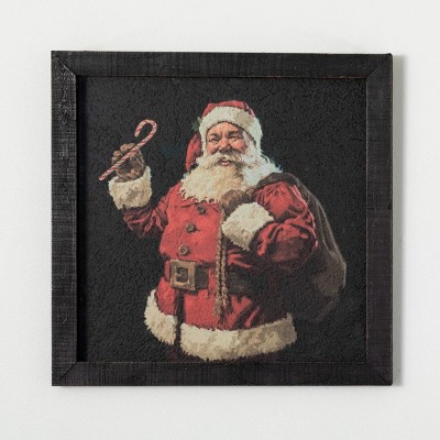 Northlight Santa With Candy Cane And Snowflake Wooden Christmas ...