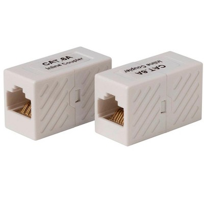 Monoprice 8p8c Rj45 Cat6 Inline Coupler - White, For Linking Two Cat6 ...
