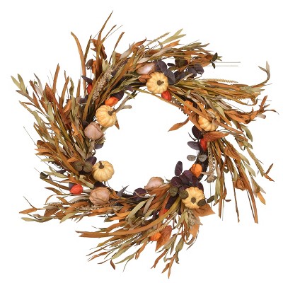 Nearly Natural 30" Maple Leaf Wreath : Target