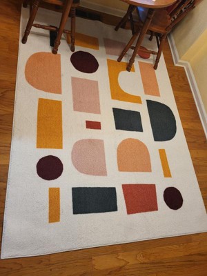 5'x7' Large Modern Shape Rug Black - Room Essentials™ : Target