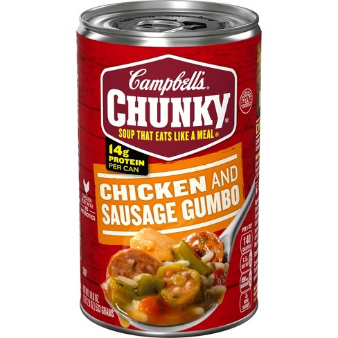 Campbell's Chunky Chicken & Sausage Gumbo Soup - 18.8oz : Target