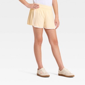 Girls' Active Side Pleated Shorts - All In Motion™ Yellow L : Target