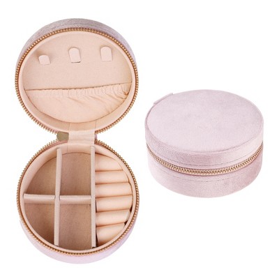 Unique Bargains Luxury Suede Jewelry Ring Box 1 Pc Pink : Target