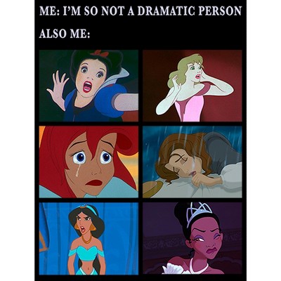 Men's Disney Princesses Dramatic Person Squares T-shirt - Black - Small ...