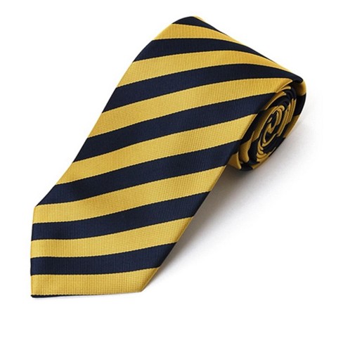 Men's College Navy And Gold 1/2" Stripes Woven 57" Long And 2.5" Wide ...