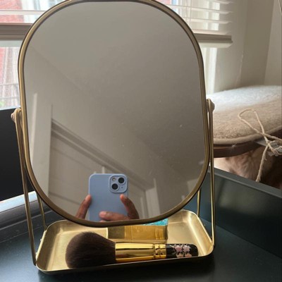 Brass Vanity Flip Mirror With Tray - Hearth & Hand™ With Magnolia : Target