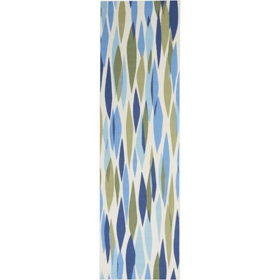 Waverly Sun N Shade Snd01 Seaglass Indoor/outdoor Area Rug 2'3" X 8 ...