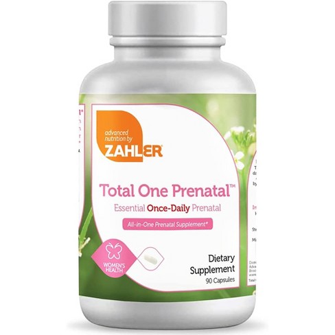 Zahler Total One Prenatal, Once Daily Prenatal Vitamins, Certified ...