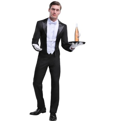 Halloweencostumes.com X Small Men Butler Costume, Black/white : Target