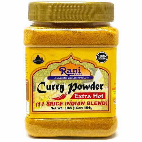 Curry Powder Extra Hot, Indian 11-spice Blend - 16oz (1lb) - Rani Brand ...