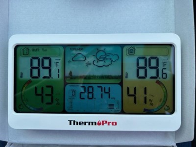 Thermopro Tp280bw 1000ft Home Weather Stations Wireless Indoor Outdoor Thermometer, Indoor ...