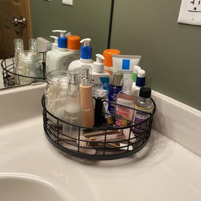 Divided Turntable Black Wire With Natural Wood - Brightroom™ : Target