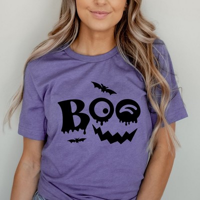 Simply Sage Market Women's Boo Face Short Sleeve Graphic Tee - L ...