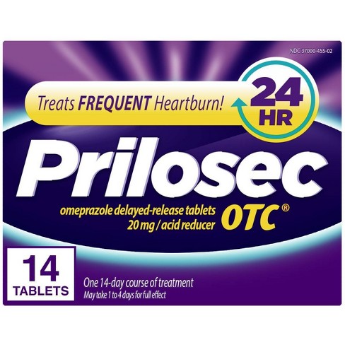 Prilosec Otc Omeprazole 20mg Delayed-release Acid Reducer For Frequent ...
