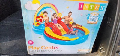 Intex 9.75ft X 6.3ft X 53in Rainbow Slide Kids Play Inflatable Pool ...