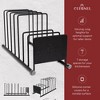 Cuisinel Lid And Dish Organizer Rack - Matte Black Kitchen Storage And ...