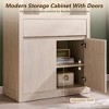 72" Tall 6-Tier Bookcase with Drawer, Doors & Adjustable Shelves ...