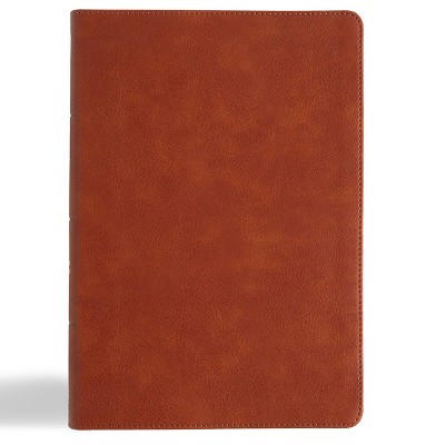 CSB Giant Print Single-Column Bible, Burnt Sienna Leathertouch - by Csb ...