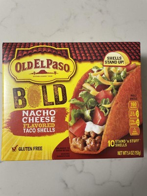 Old El Paso Gluten Free Bold Nacho Cheese Taco Shells - 5.4oz : Target