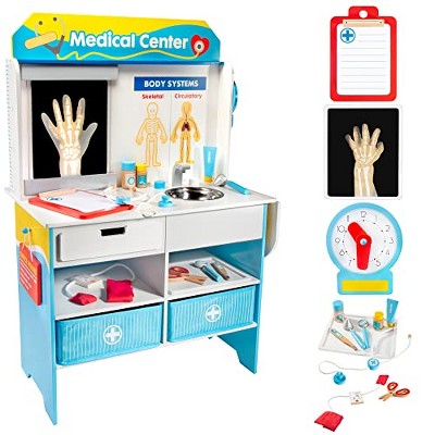 Svan Get Well Doctor Wooden Activity Center - Kid's Pretend Play ...