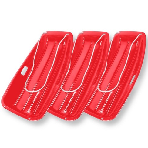 Slippery Racer Downhill Sprinter Flexible Plastic Toboggan Snow Sled ...