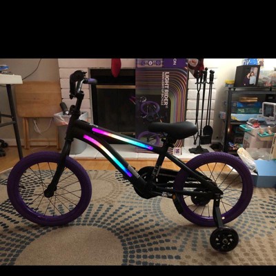 Jetson Light Rider 16" Kids' Light Up Bike - Black/purple : Target