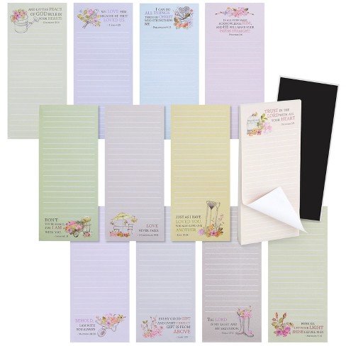Juvale 12 Pack, 60 Sheet Christian Notepads, Magnetic Memo Pads For ...