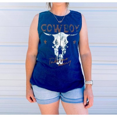 Women's Cow Tank Top - Hrt & Luv S : Target