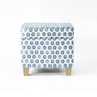 Cole Classics Square Storage Ottoman With Lift Off Top Ikat Homepop Upholstered Plywood Hardwood Frame Geometric Design Target