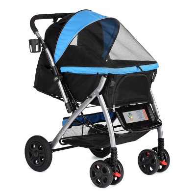 Costway 4-in-1 Double Pet Stroller W/ Detachable Carrier Travel ...