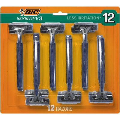 Bic Men's Sensitive 3 - Three Blade Disposable Razors -12ct : Target