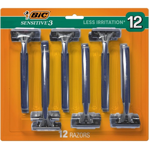 Bic Men's Sensitive 3 - Three Blade Disposable Razors -12ct : Target