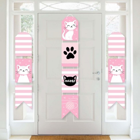 Big Dot Of Happiness Purr-fect Kitty Cat - Hanging Vertical Paper Door ...