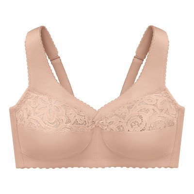 Glamorise Womens Magiclift Cotton Support Wirefree Bra 1001 Café : Target