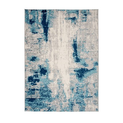 World Rug Gallery Bohemian Vague Modern Area Rug - Blue 3'3" X 5' : Target