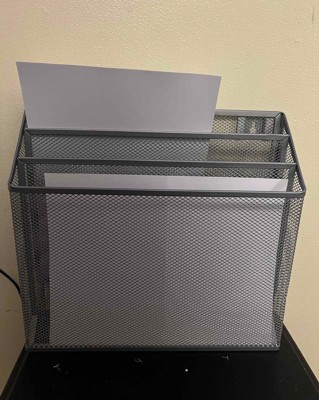 Mesh Hanging File Sorter With Keyholes Silver - Brightroom™ : Target