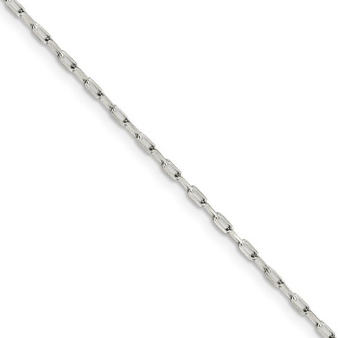 Black Bow Jewelry 1.75mm Sterling Silver Elongated Open Cable Chain ...