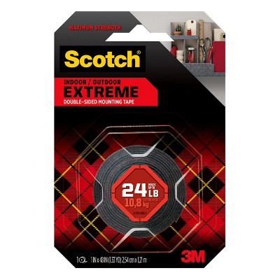 Scotch 1"x48'' Indoor/outdoor Extreme Double-sided Mounting Tape : Target