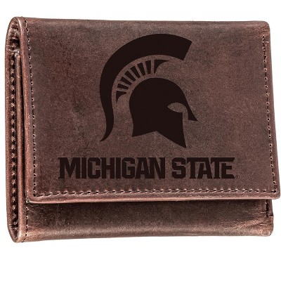Evergreen University Of Michigan Crazy Horse Collection Tri-fold Wallet ...