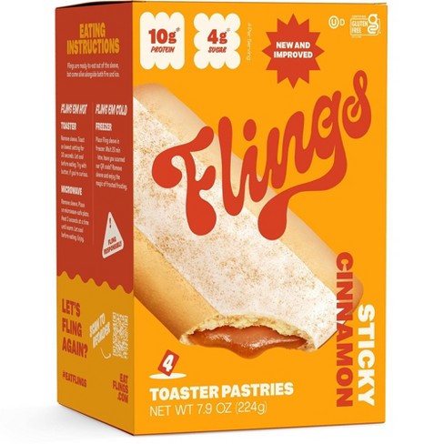 Flings Cinnamon High Protein Keto Toaster Pastries - 8.3oz / 4ct : Target