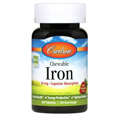 Carlson - Chewable Iron, 30 Mg, Superior Absorption, Blood Health ...