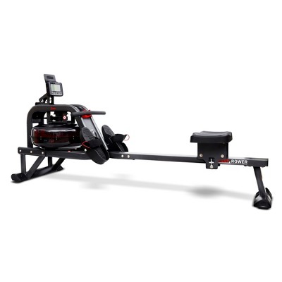 Sunny Health & Fitness Vertical Hydro Wooden Water Rowing Machine : Target