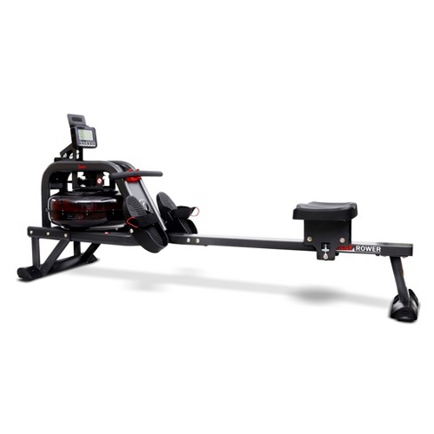 Sunny Health & Fitness Smart Obsidian Surge 500m Water Rowing Machine ...